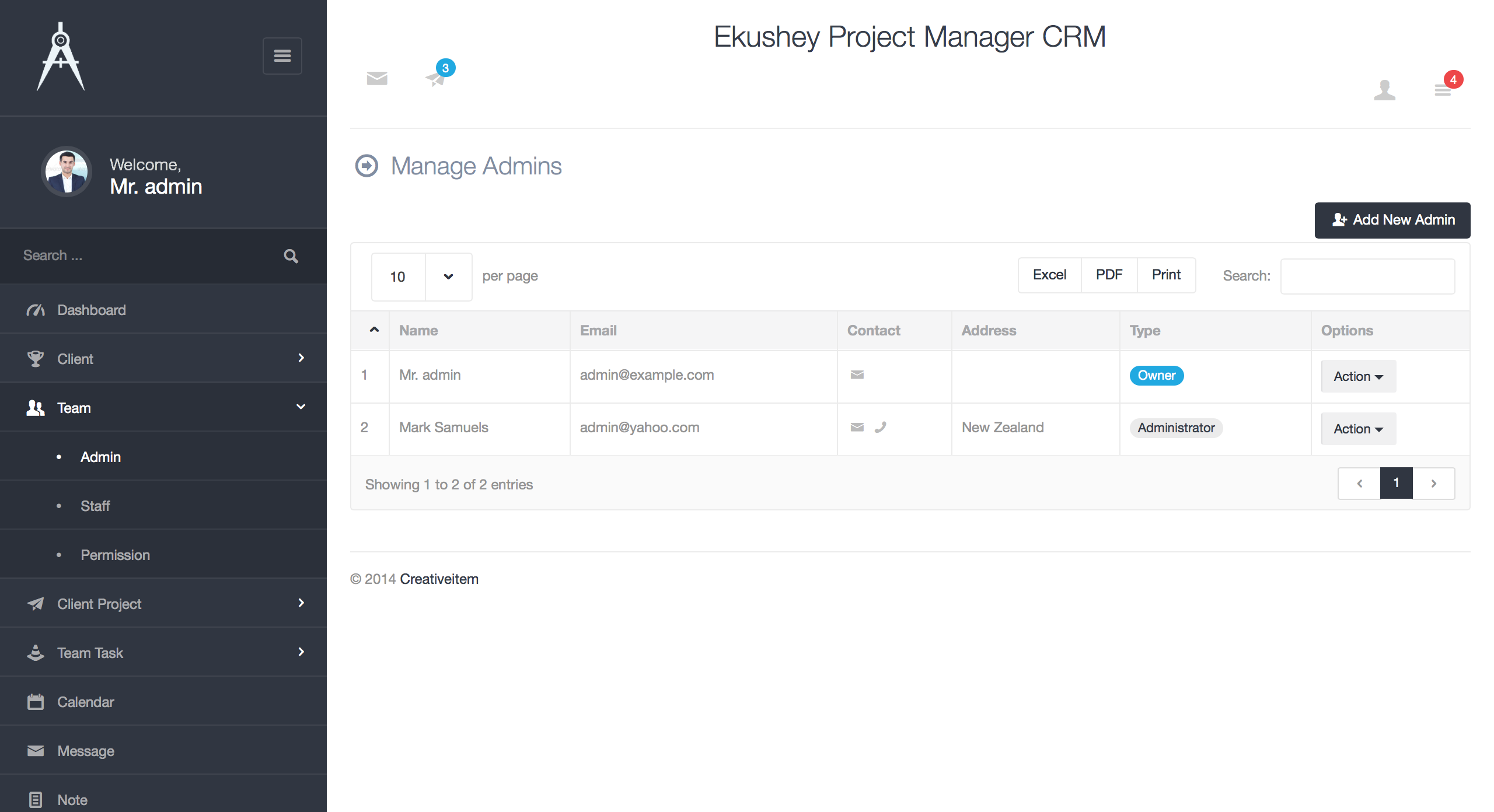 Ekushey Project Manager CRM by Creativeitem | CodeCanyon